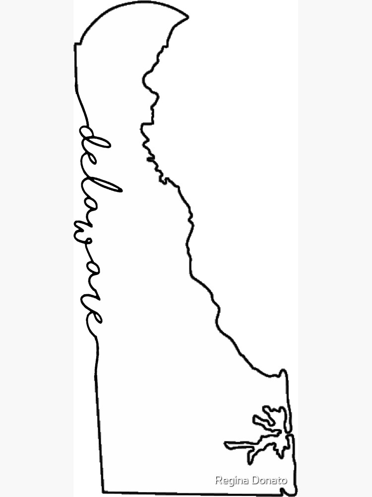 "cursive delaware outline" Magnet for Sale by thgsunset | Redbubble