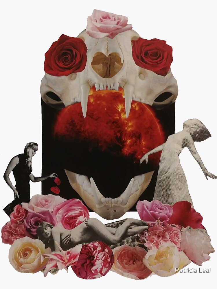 "Roses into the Abyss" Sticker for Sale by N0Probably | Redbubble