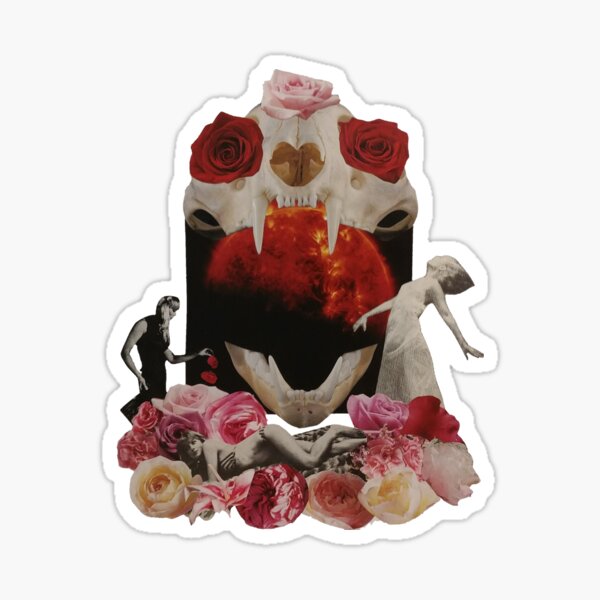 "Roses into the Abyss" Sticker for Sale by N0Probably | Redbubble