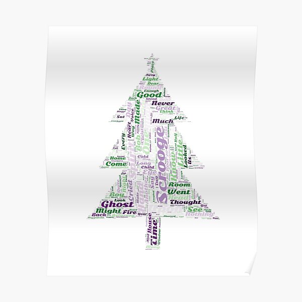 "Charles Dickens' A Christmas Carol Word Art" Poster by AmyOlsen ...