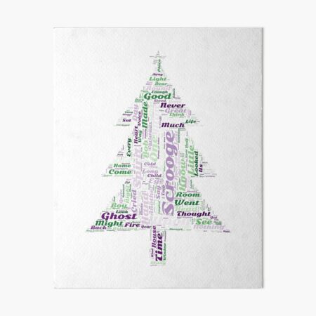 "Charles Dickens' A Christmas Carol Word Art" Art Board Print for Sale ...