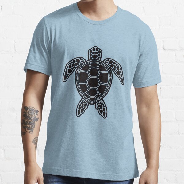 "Green Sea Turtle Design - Black" T-shirt for Sale by fizzgig ...