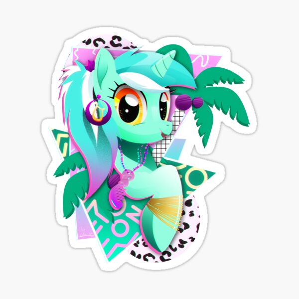 "Eighties Lyra" Sticker for Sale by Ilona Iske | Redbubble