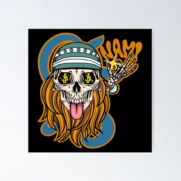 "one piece scene nami skull style" Poster for Sale by davidthmpsn ...