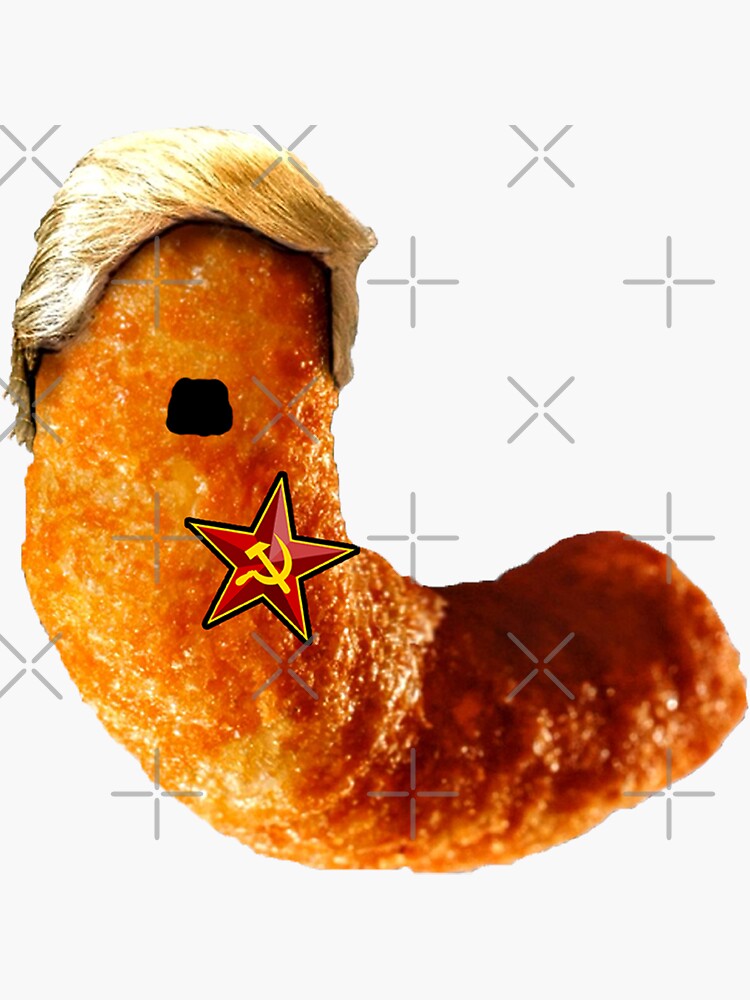 "Cheese Puff Ruskie tRUMP" Sticker by Thelittlelord | Redbubble