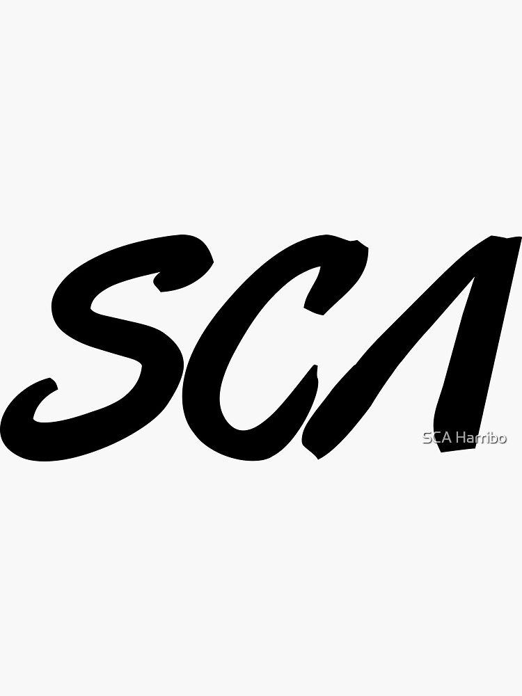 "SCA LOGO 2 - BLACK" Sticker for Sale by XxW4T3RM3L0NxX | Redbubble