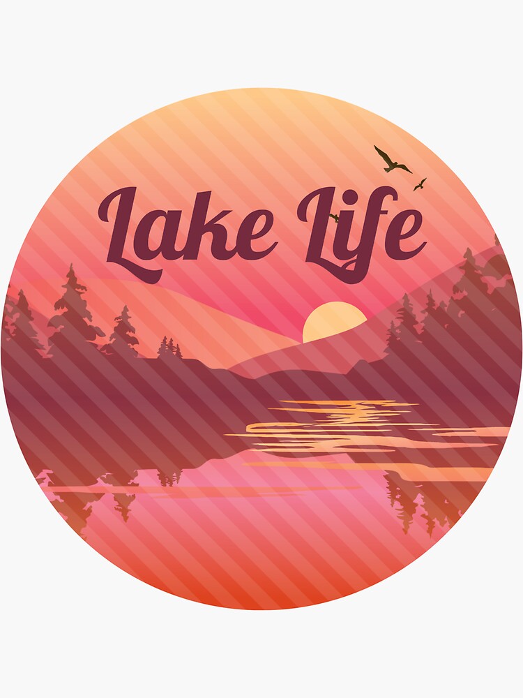 "Lake Time " Sticker by Outskirts33 | Redbubble