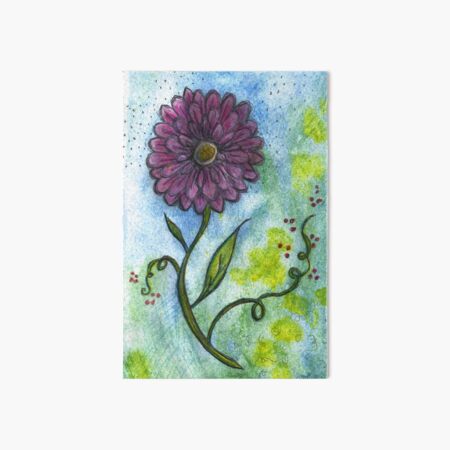 "Pink Flower- watercolor and Biro" Art Board Print by Kyleacharisse ...