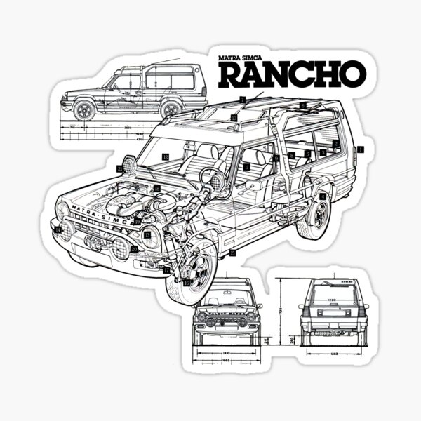 "MATRA RANCHO" Sticker by ThrowbackMotors | Redbubble