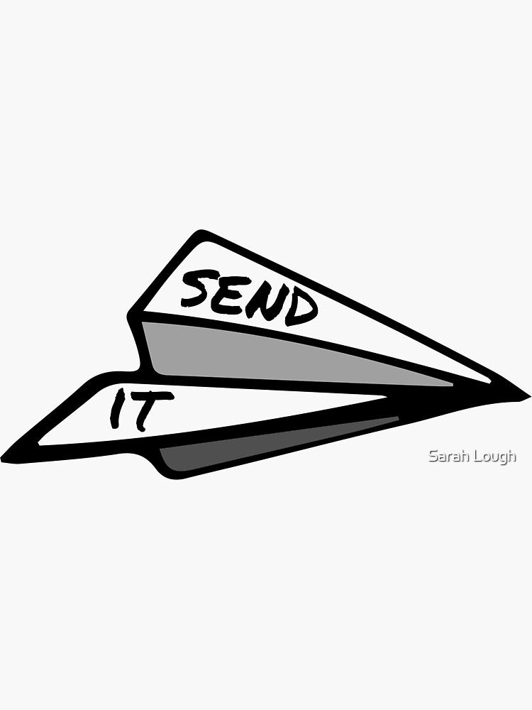 "Send It Paper Airplane" Sticker for Sale by sarahswinsky | Redbubble