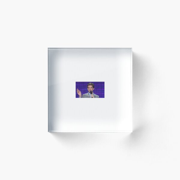 John Mulaney I Will Pepper The Fact That I Am Gay” Acrylic Block By Ben Berk Redbubble