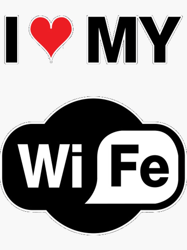 "I love my wife" Sticker for Sale by linkevbindesign | Redbubble