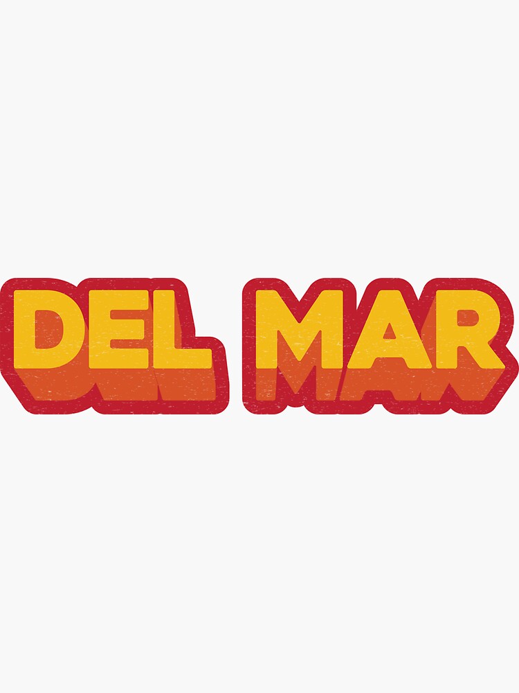 "Del Mar Retro Jam" Sticker by piersideSD | Redbubble