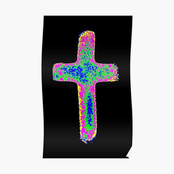 "Neon Cross" Poster by JTNC | Redbubble