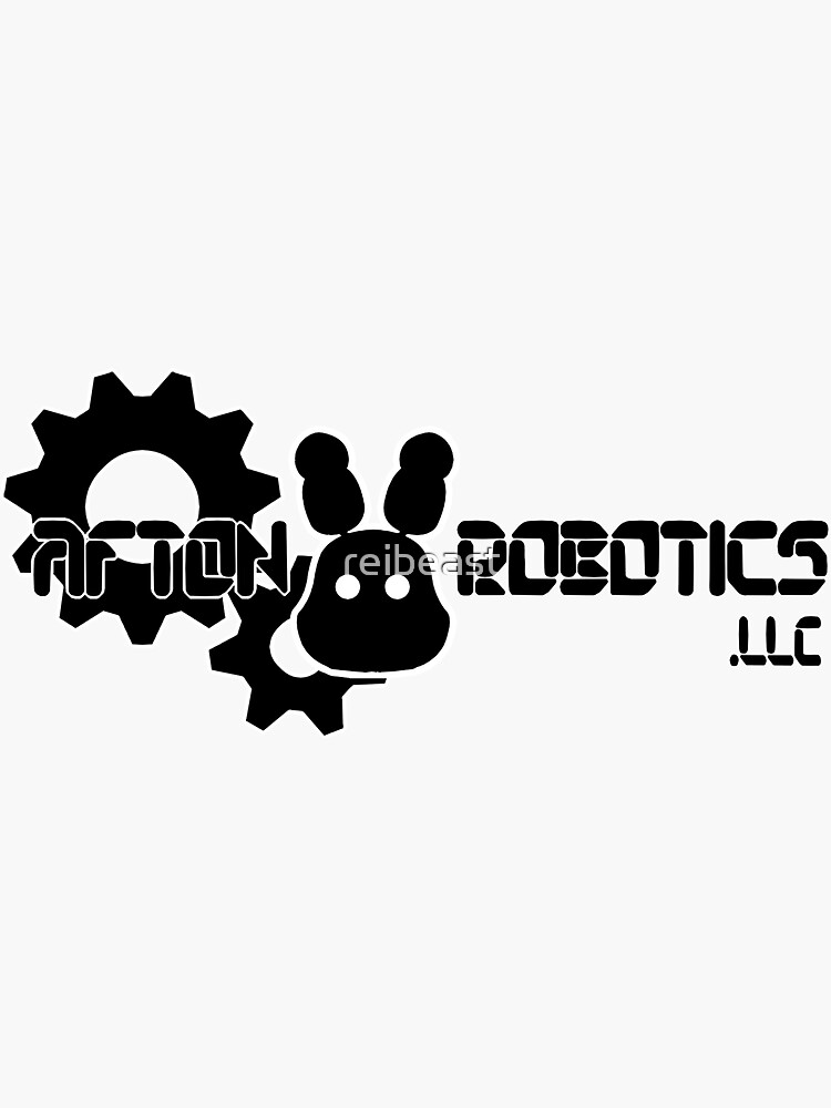 "Afton Robotics - Black" Sticker for Sale by reibeast | Redbubble