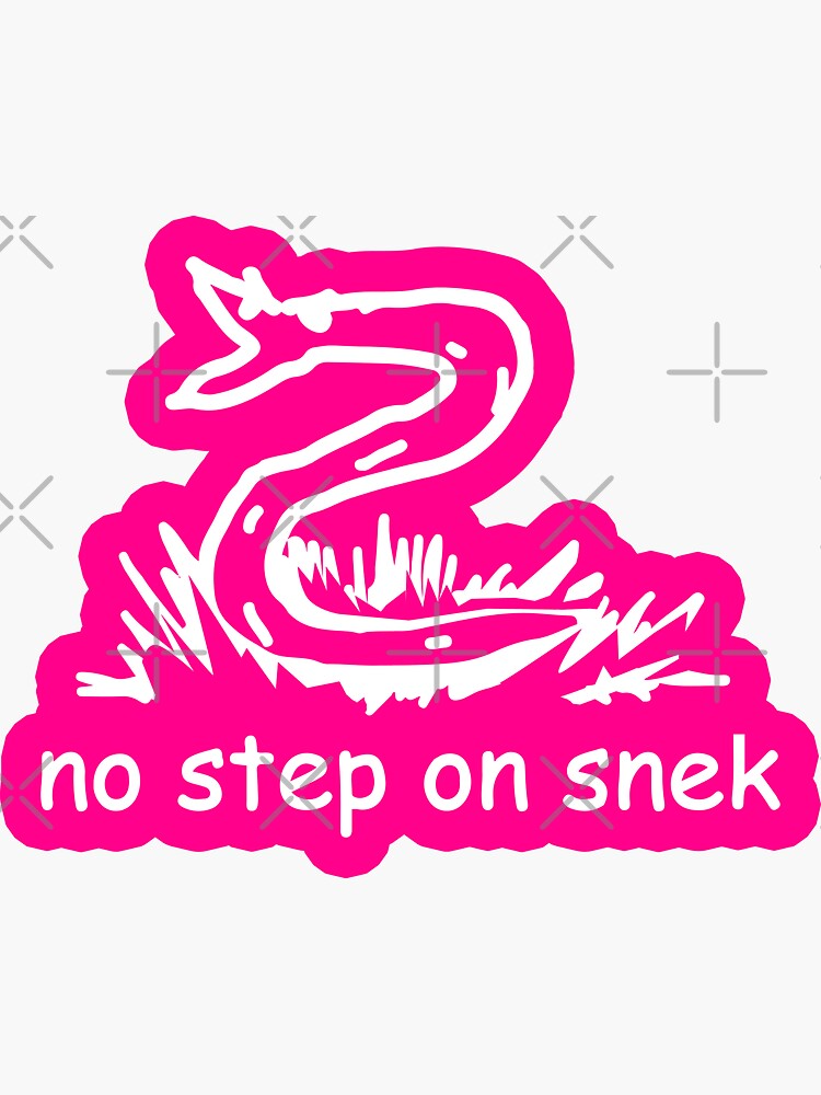 "No Step on Snek Magenta Pink and white modern flag Don't tread on me ...