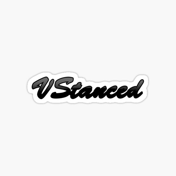 "VStanced Glossy Black - Sticker" Sticker by BBsOriginal | Redbubble