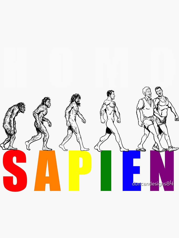 "Homo Sapien to Homo Erectus Evolution to HOMO LGBTQ Funny Gay Pride ...