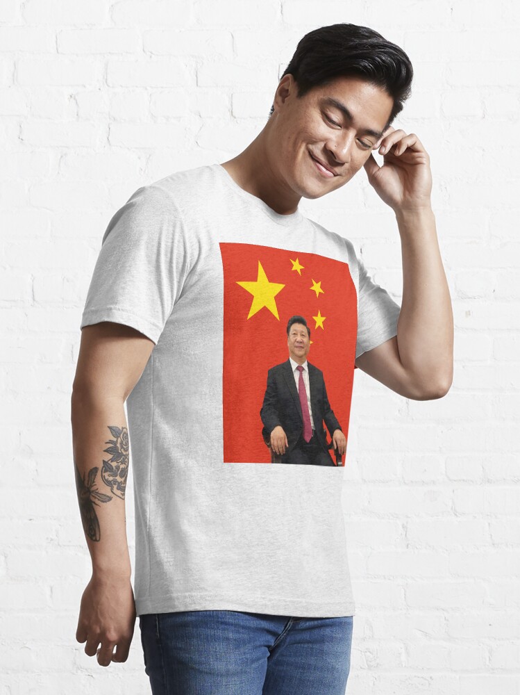 "Xi Jinping in front of the Chinese Flag" T-shirt for Sale by saltybrit ...