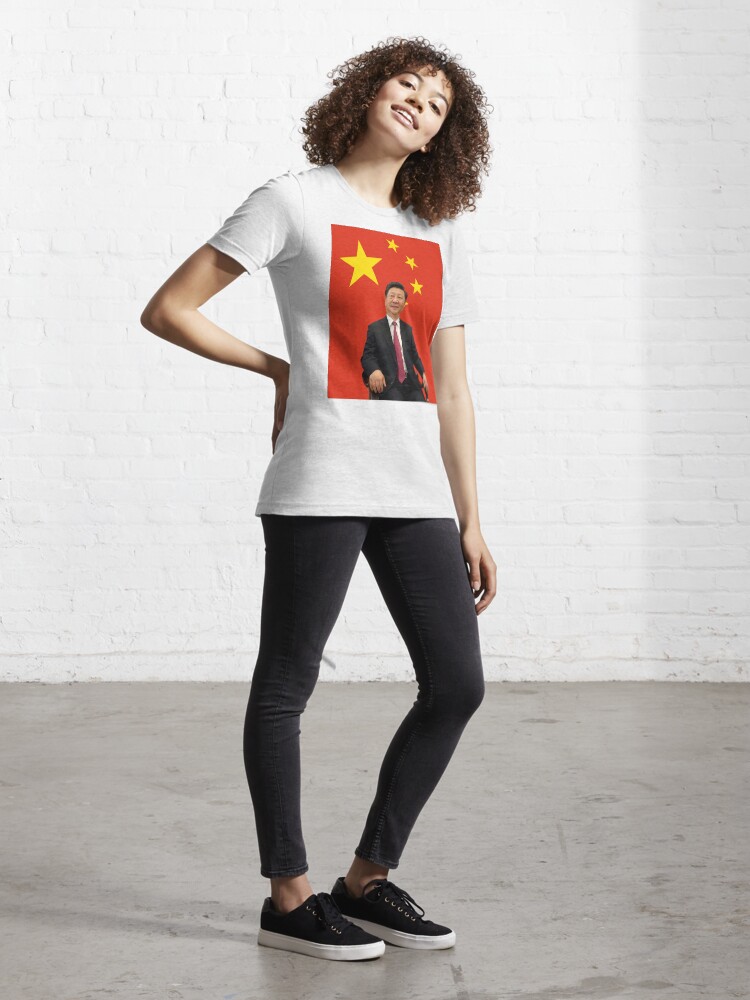 "Xi Jinping in front of the Chinese Flag" T-shirt for Sale by saltybrit ...