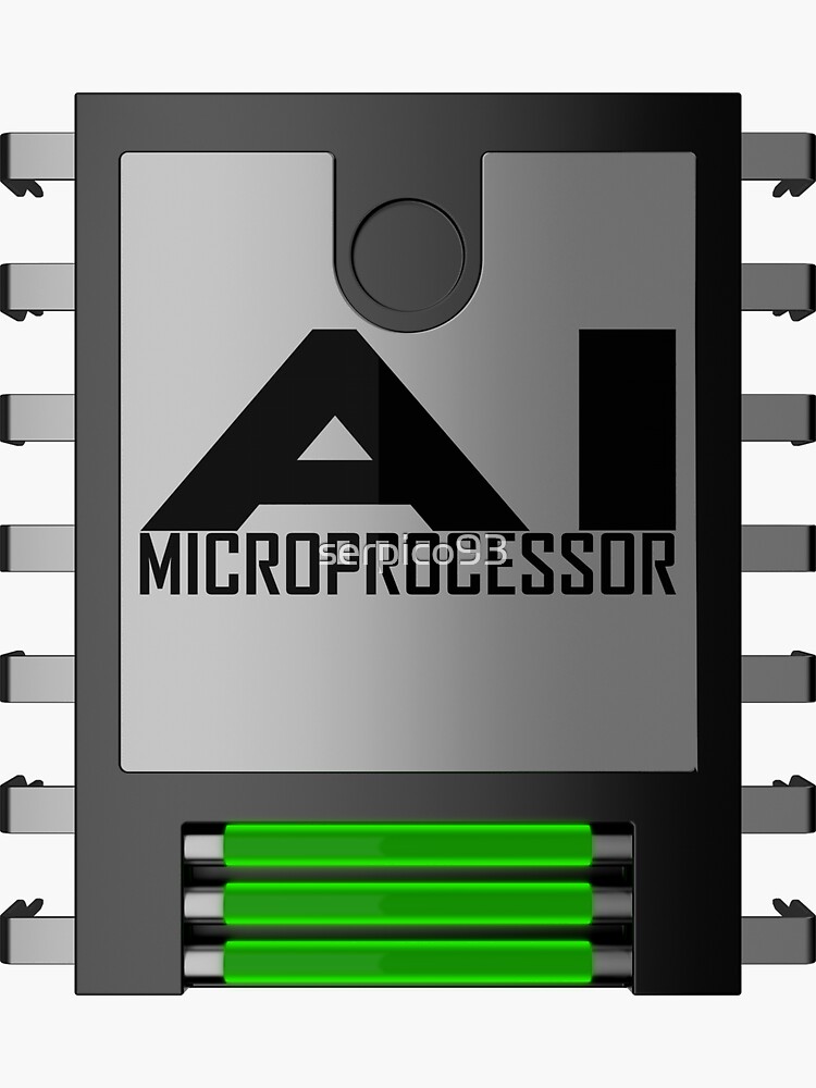 "Microprocessor artificial intelligence" Sticker for Sale by serpico93 ...