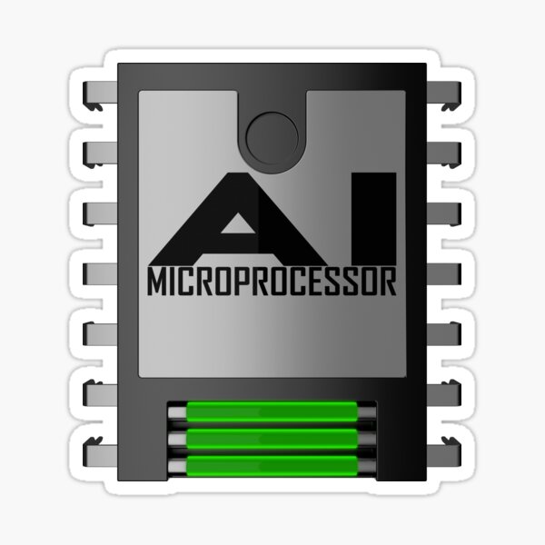 "Microprocessor artificial intelligence" Sticker for Sale by serpico93 ...
