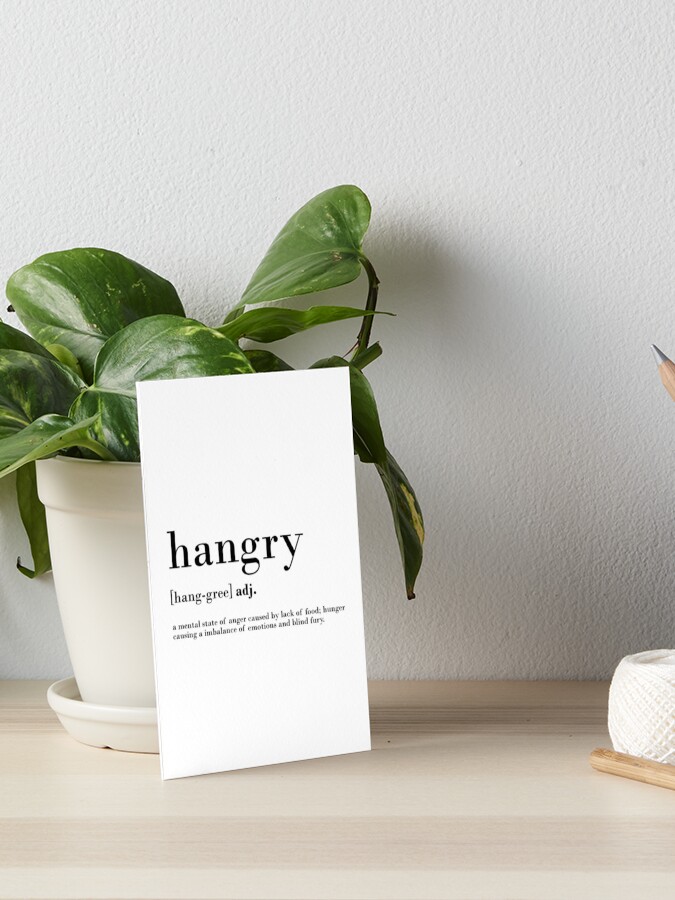 "Hangry definition funny quote" Art Board Print for Sale by banginT ...