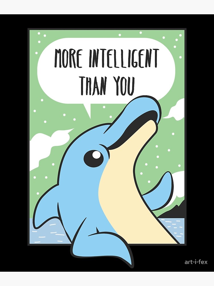 "Comic Dolphin Speech Bubble Saying Fish Water Sea" Poster by art-i-fex ...