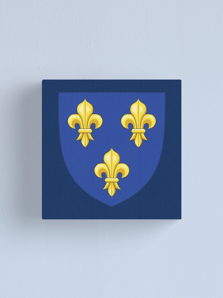 "Blason France moderne French royal golden yellow fleur de lys lis blue ...