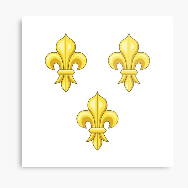 "Blason France moderne French royal golden yellow fleur de lys lis blue ...