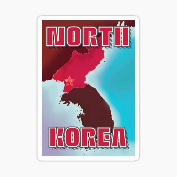 "North Korea Travel poster" Sticker for Sale by vectorwebstore | Redbubble