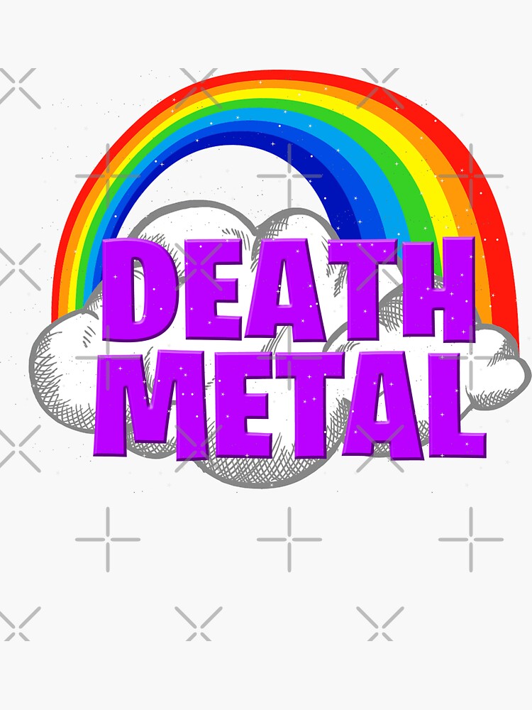 "Death Metal Rainbow" Sticker by Superhygh | Redbubble