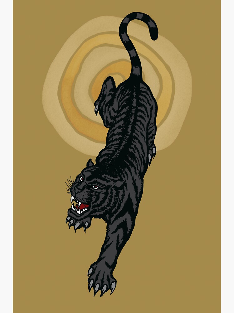 "Black Tiger" Sticker for Sale by TIGERRIFIC | Redbubble