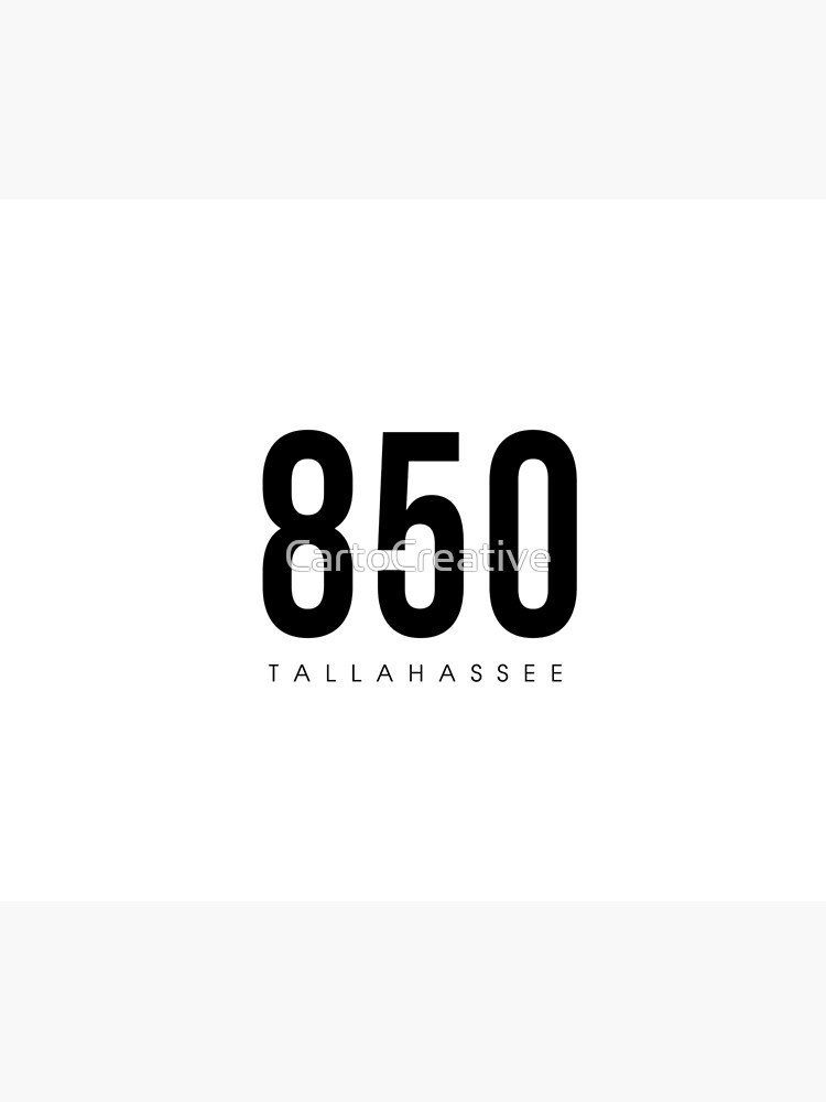 "Tallahassee, FL - 850 Area Code design" Poster for Sale by ...