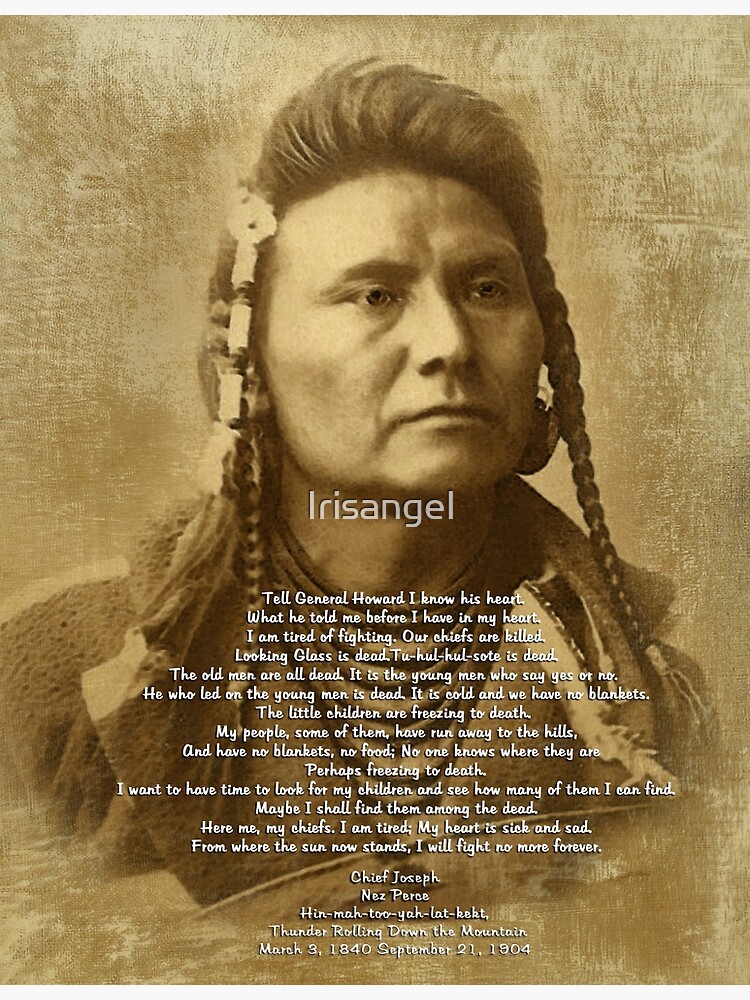 "Chief Joseph of the Nez Perce" Poster for Sale by Irisangel | Redbubble