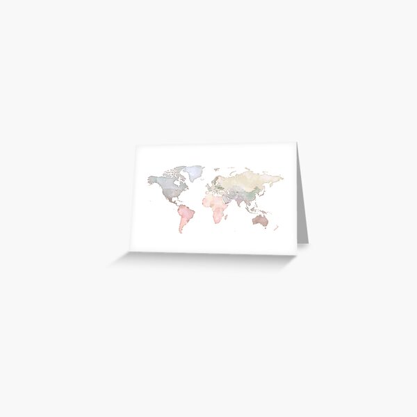 "World Map " Greeting Card by SzafranskiArtur | Redbubble