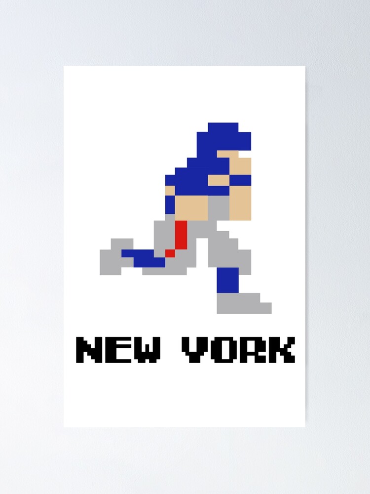 "8 bit New York Football 2" Poster by SaturdayACD | Redbubble