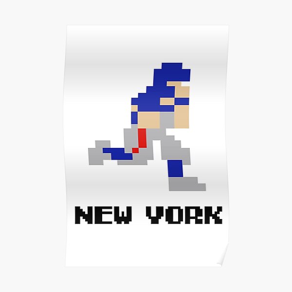 "8 bit New York Football 2" Poster by SaturdayACD | Redbubble