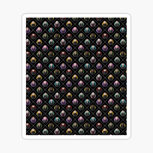 "Minimalist Masters Pattern - Black" Sticker by SRBDigitalArt | Redbubble