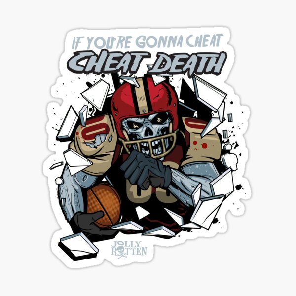 "Cheat Death - Football" Sticker by drawntobewild | Redbubble
