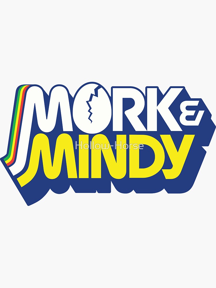 "Mork & Mindy" Sticker by Hollow-Horse | Redbubble