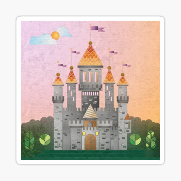 "Wall Painting of Castle" Sticker for Sale by veronica220 | Redbubble
