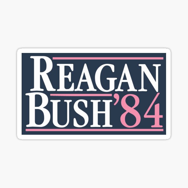 "Reagan Bush 84 Navy Preppy Republican" Sticker by theroyalsass | Redbubble