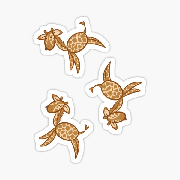 "Giraffes!" Sticker for Sale by Kashidoodles | Redbubble
