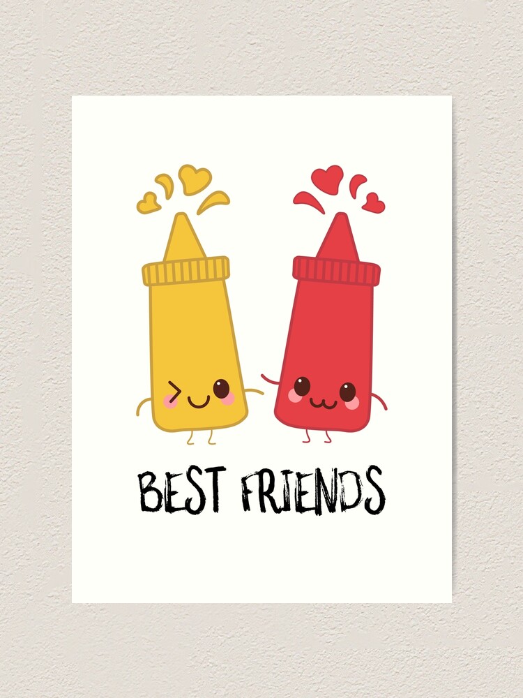 "Mustard and Ketchup Best Friends" Art Print by SusurrationStud | Redbubble
