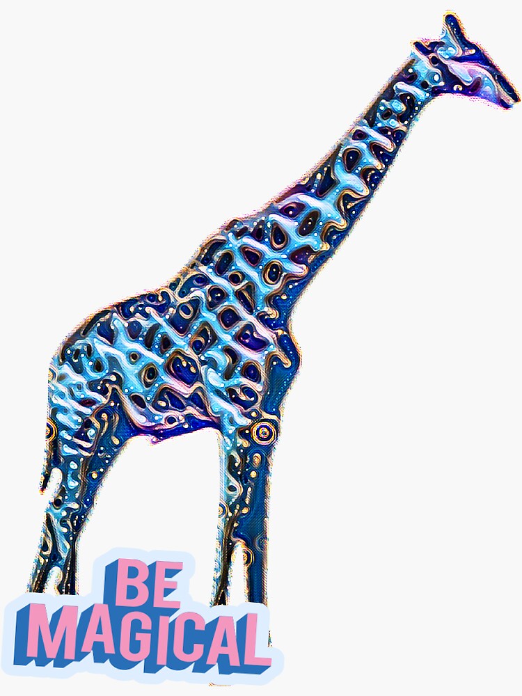 "Magical giraffe " Sticker for Sale by Rooony17 | Redbubble