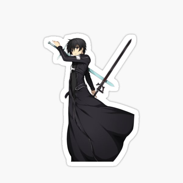 "Kirito - Sword Art Online" Sticker for Sale by Djordjevic | Redbubble