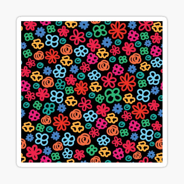 "Neon Flowers" Sticker for Sale by hmarshmello | Redbubble
