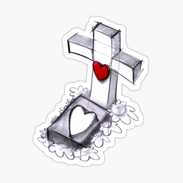"Sepulcra amorem est" Sticker by pupazzodesign | Redbubble
