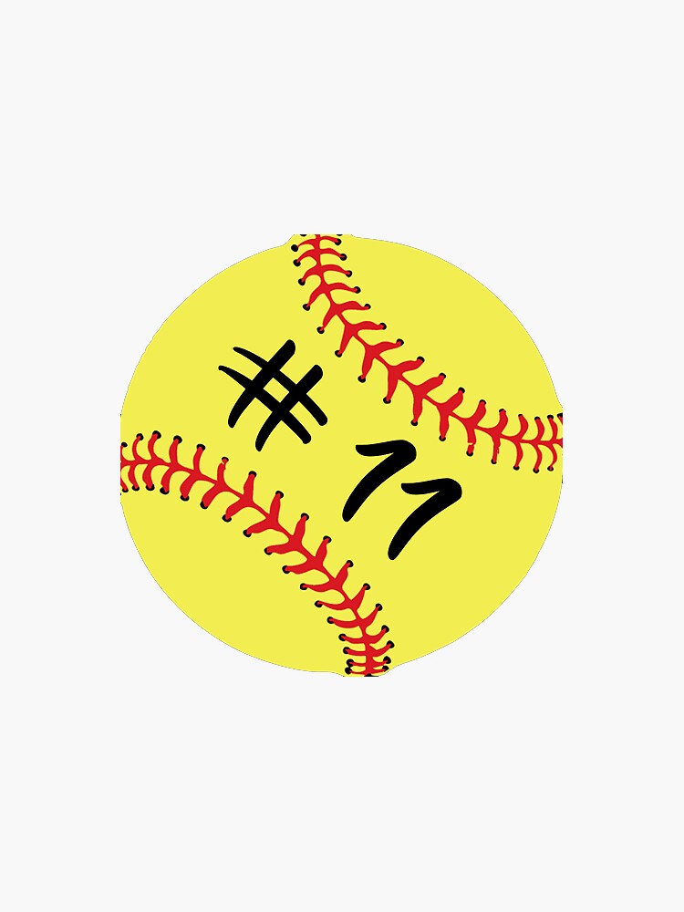 "Softball Player Back No Number 11 #11 Ball Sport Sticker Gift" Sticker ...